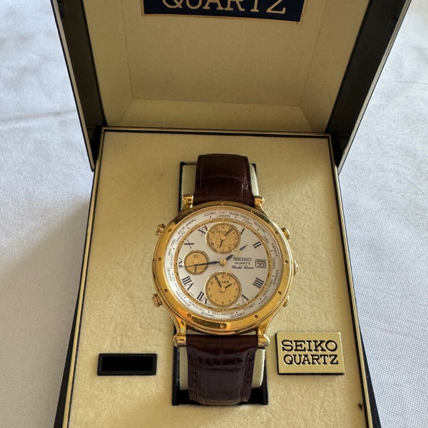 Seiko Analogue Quartz World Time Alarm - Vintage | WatchCharts Marketplace