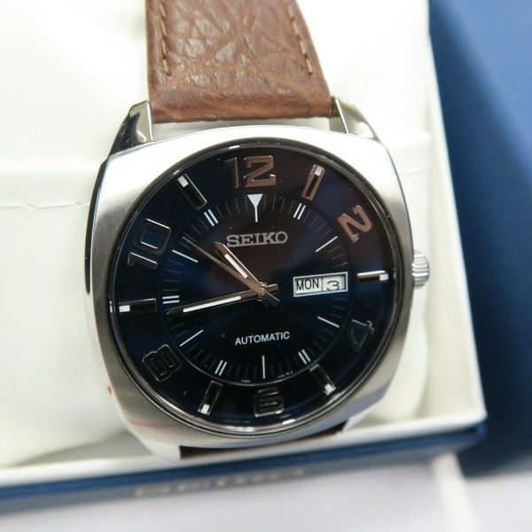 Seiko SNKN37 Recraft Automatic Blue Dial SS Men's Watch With Box ...