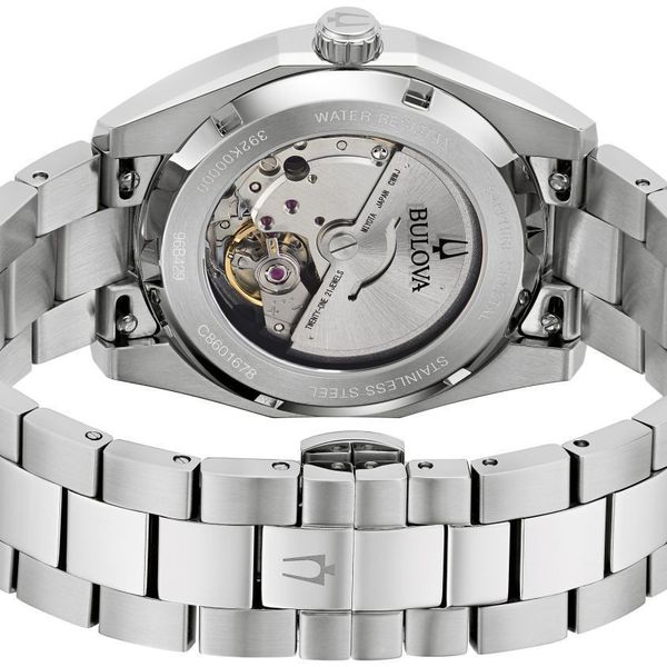 Bulova Surveyor Men's Green Dial Stainless Automatic Watch 96B429 ...