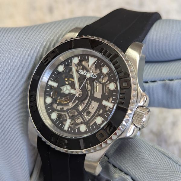 Seiko MOD Yachtmaster Black Mechanical NH70 Movement 40mm Menâ s Watch ...