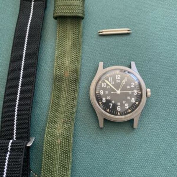 Hamilton GG-W-113 vintage watch Vietnam war US military watch with huck ...