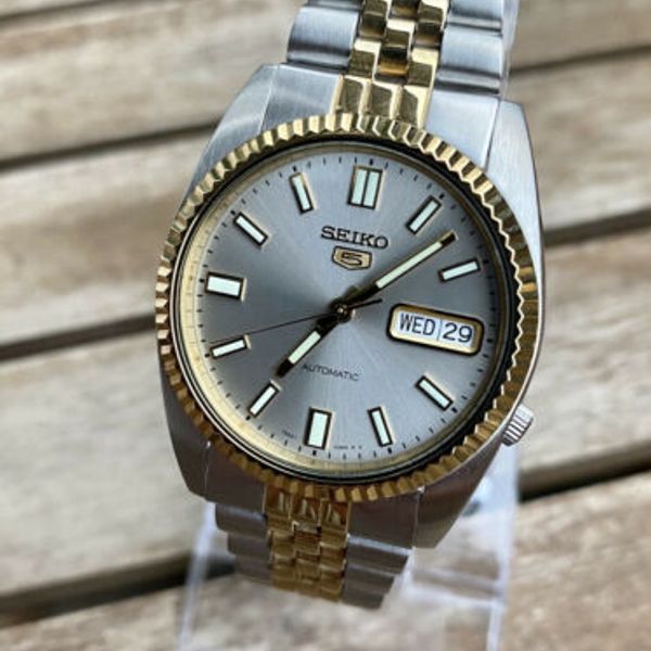 Seiko 5 snxj watch snxj92 grey k1 jubilee datejust day date just bulova ...