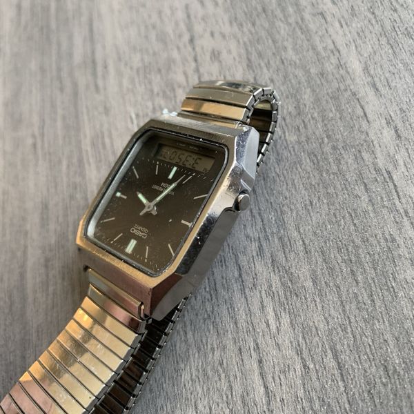 Vintage Casio Ana Digi watch full stainless steel | WatchCharts Marketplace