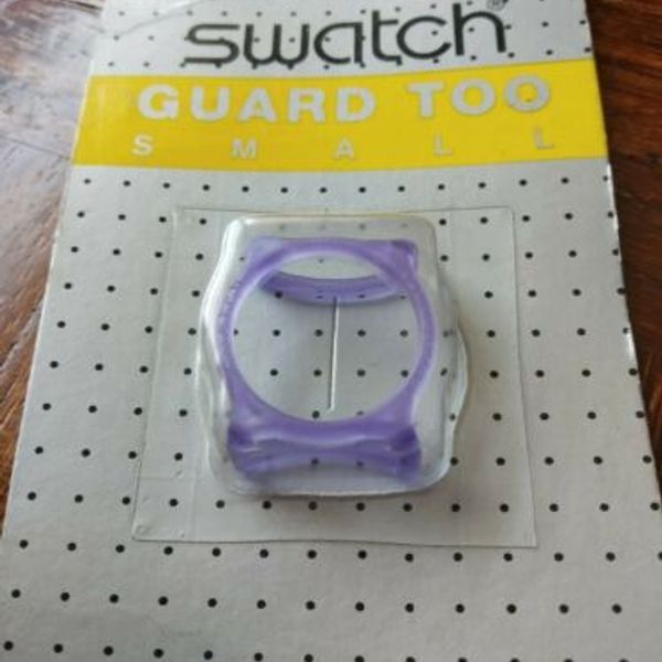RARE Authentic SWATCH GUARD TOO SMALL SIZE - Clear / Transparent Purple ...