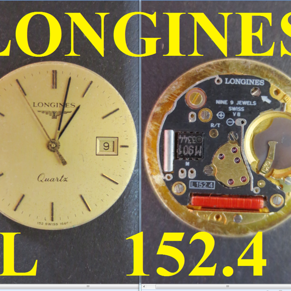 LONGINES CAL. L 152.4 ETA Movement Movement Dial 22,5 OLD WATCH X PARTS ...