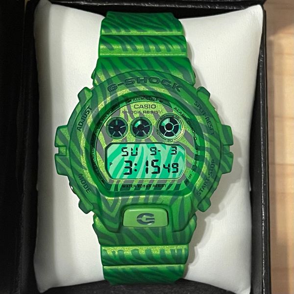 [WTS] Casio G-Shock DW-6900ZB-3 Green Zebra Striped Camouflage Digital ...