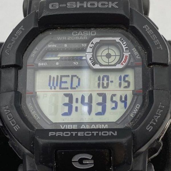 Casio Mens G-Shock 3403 Black World Timer Chronograph Quartz Digital ...