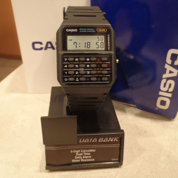 Casio Data Bank Wristwatch DB02 Box User Guide 3208 Calculator Water ...