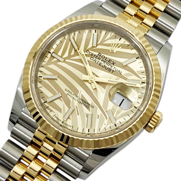 Rolex ROLEX Datejust 36 Random Serial Golden Palm Motif 126233 Self ...