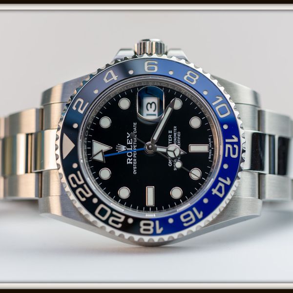 FS: Rolex 116710BLNR GMT MASTER 2 Batman Black/Blue Oyster Full Set ...