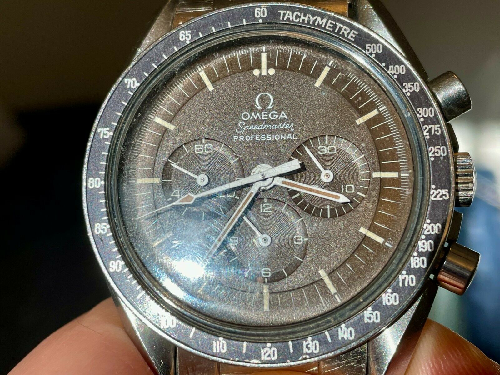 Tropical chocolate brown Omega Speedmaster 145.022-69ST chronograph ...