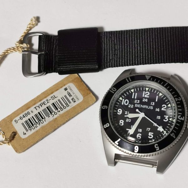 Mint Benrus Type 2 CLASS A MIL-W-50717 Reproduce Military Watch Silver Quartz | WatchCharts ...