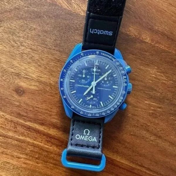 New Swatch x Omega Bioceramic Moonswatch Mission To Neptune Watch ...