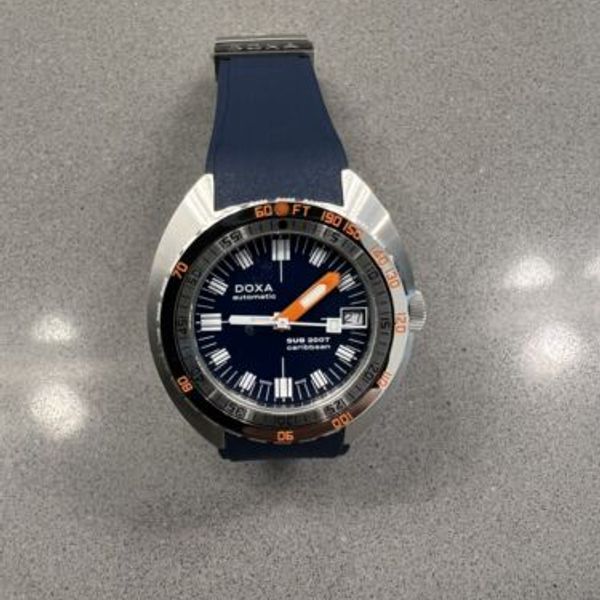 Doxa Sub 200T Swiss Automatic 39mm Caribbean Iconic dialrubbeWatch w ...