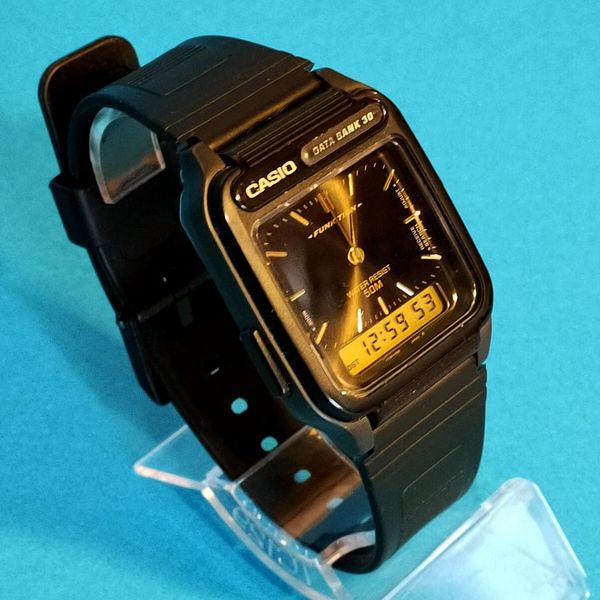 Casio FKT-100 (785) Ana-Digi Funkuhr mit Data-Bank von 1995 - Vintage ...