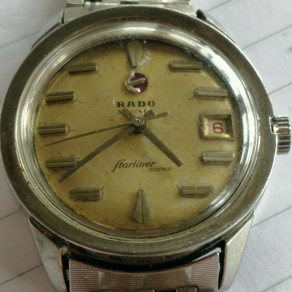 Vintage rado starliner super automatic mens watch. 30 jewels. Original ...