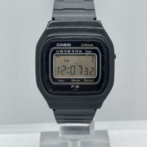Casio F-8 Module 58 Very Rare Wrist Watch Quartz Day/Date Vintage ...