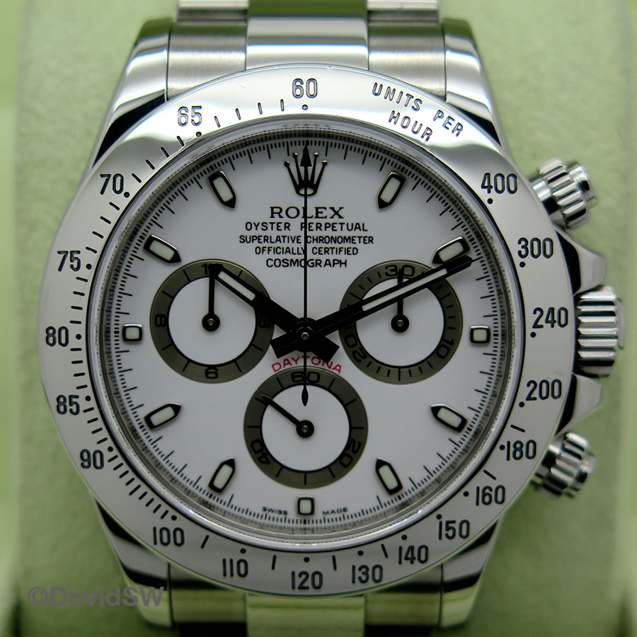 FS: Rolex 116520 COSMOGRAPH DAYTONA STAINLESS STEEL-WHITE DIAL-V SERIAL ...