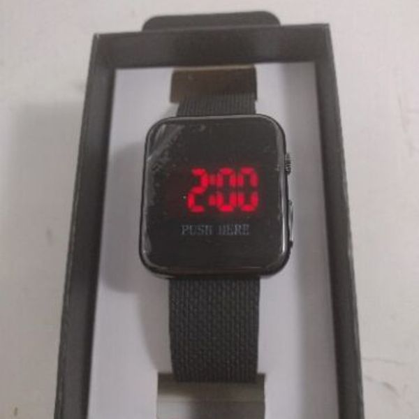 Waltham Wrist Watch Black Square Face With Canvas Band | WatchCharts ...