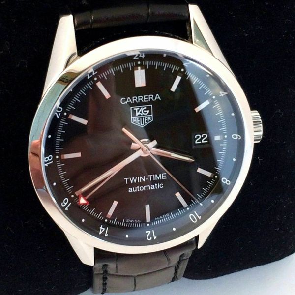 Tag Heuer Carrera Calibre 7 Twin Time Mens Automatic Watch Exc.Cond ...