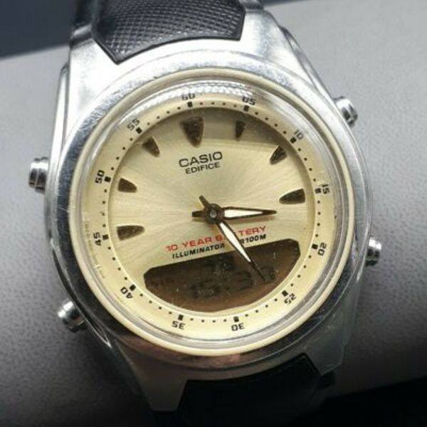 Casio Japan Edifice Illuminator Wrist Watch NEW BATTERY, Running c ...