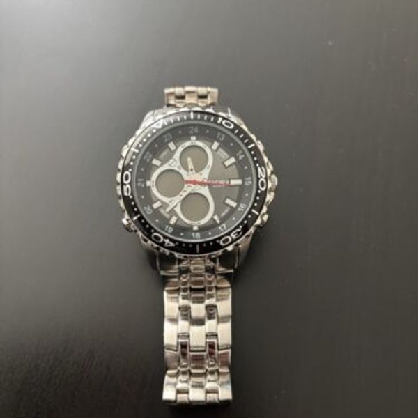 Men's Elgin Watch DIGITAL & ANALOG SR626SW Big Face Chronograph Watch ...