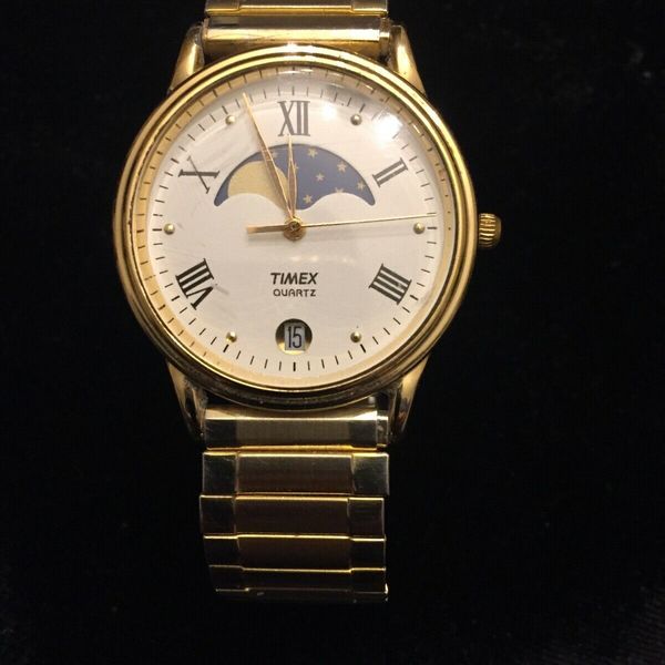 Timex watch lunar phase. quarz. 364T. cell. Speldel band | WatchCharts
