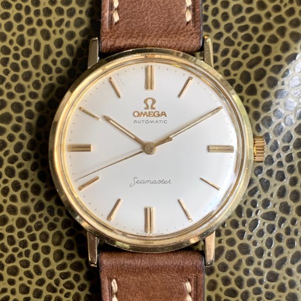 70's Omega Seamaster DeVille Automatic 14K Gold Filled Hippocampus Back ...
