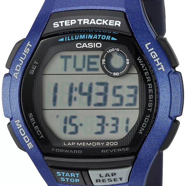 Casio Sports Gear Illuminator Step Tracker Accelerometer Watch WS-2000H ...