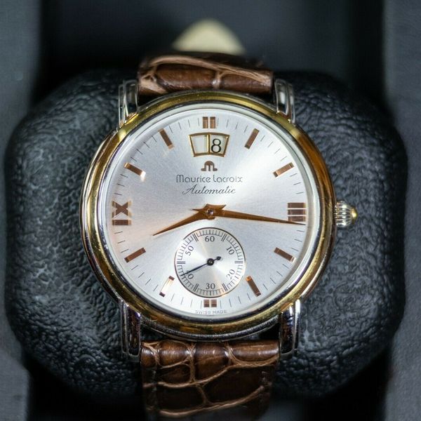 Maurice Lacroix Masterpiece Grand Guichet 18k Gold Steel Automatic Big ...