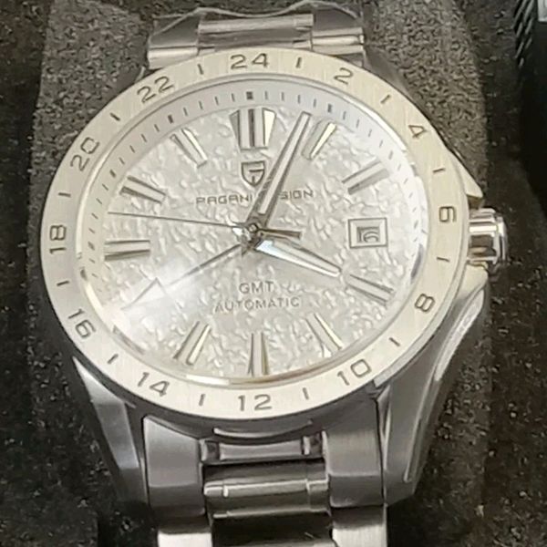 Pagani Design 1792 GMT Automatic Cracked Ice White NH34 Watch Brand New ...