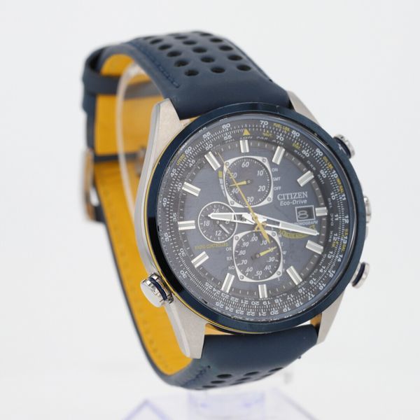 Citizen World Chronograph A-T Blue Angels Edition 44mm Blue Dial Men's ...