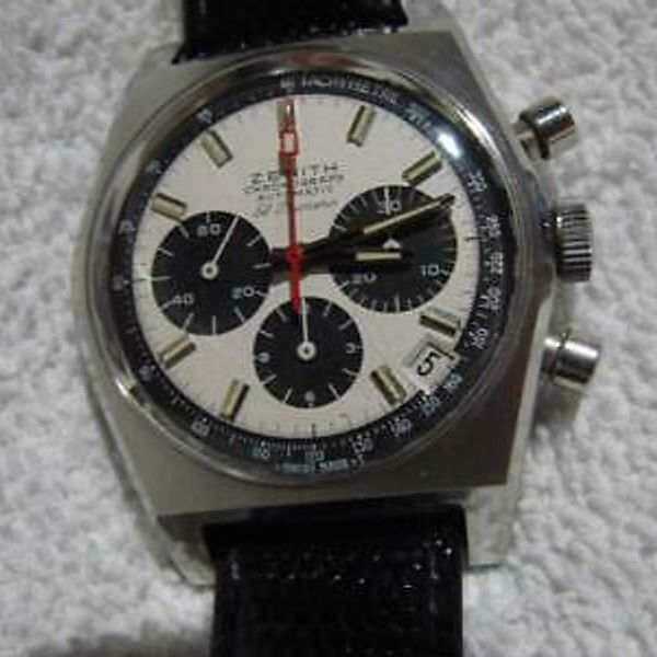Vtg ZENITH Chronograph Automatic EL PRIMERO Wrist Watch-Clean And ...