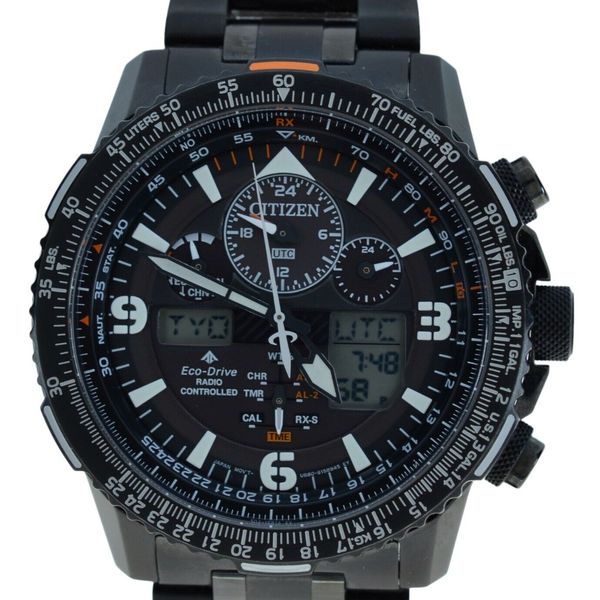 Citizen Eco-Drive Skyhawk Solar Radio Controlled Black Watch! Ref: U680 ...