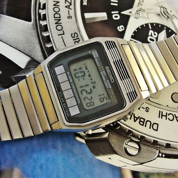 Nice steel Seiko LCD watch from the 1980s | WatchCharts Marketplace