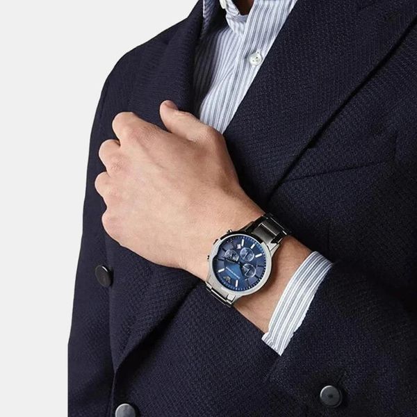 Emporio Armani Men's Blue Dial Chronograph Watch AR2448 | WatchCharts ...