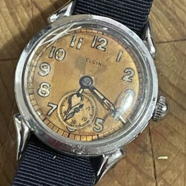 WW2 Era Elgin Watch Vintage Running 1940s Trench Miliary | WatchCharts ...