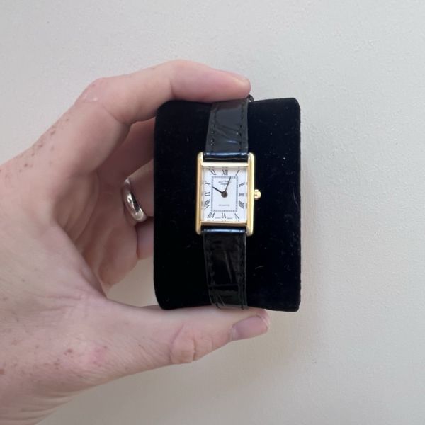 Vintage Rotary â Tank Styleâ Watch Ladies Gold Tone Quartz White Dial ...