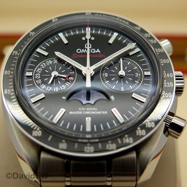 FS: Omega SPEEDMASTER CO-AXIAL-MOONPHASE- BLACK DIAL ON BRACELET ...