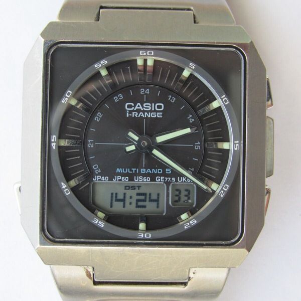 VINTAGE CASIO IRW-M20T i-RANGE TITANIUM SAPPHIRE GLASS MULTI BAND 5 ...