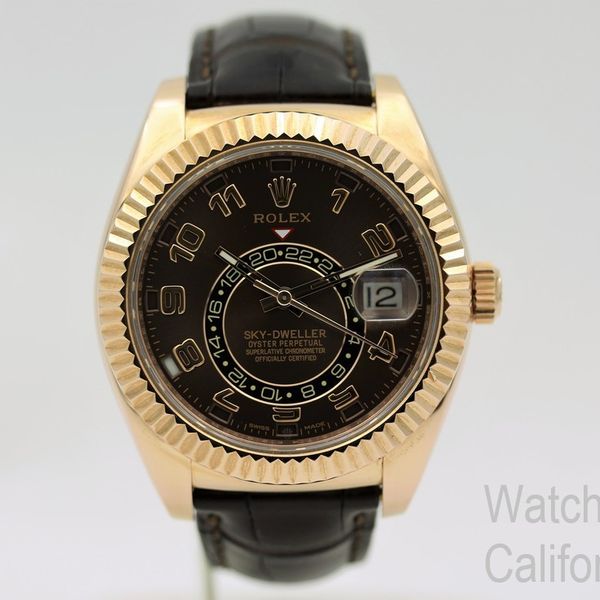 FS:Rolex Ref 326135 Sky-Dweller Chocolate dial 18k Rose gold men's ...
