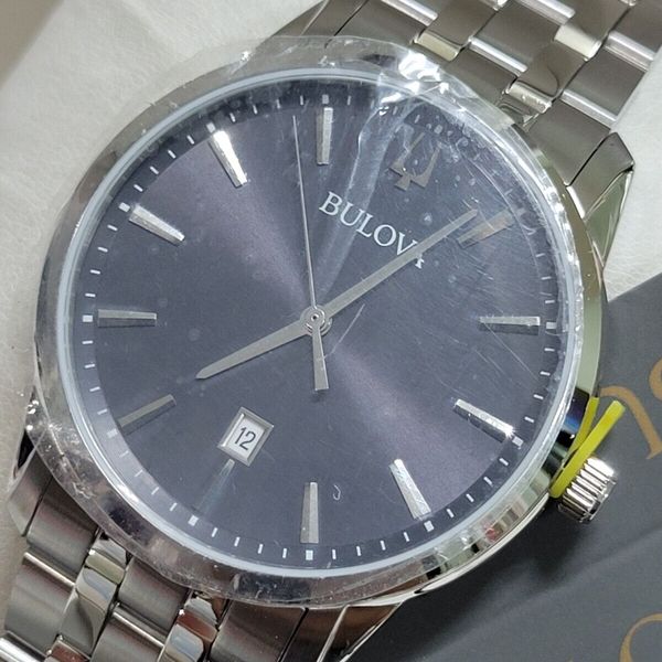 NWT Bulova Men's Classic Stainless Steel Bracelet Watch 96B341 ...