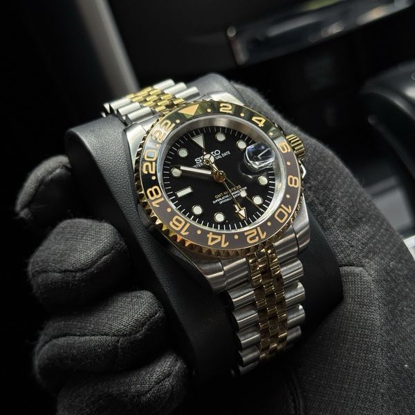 Seiko Mod GMT Two Tone Watch 40MM | WatchCharts Marketplace