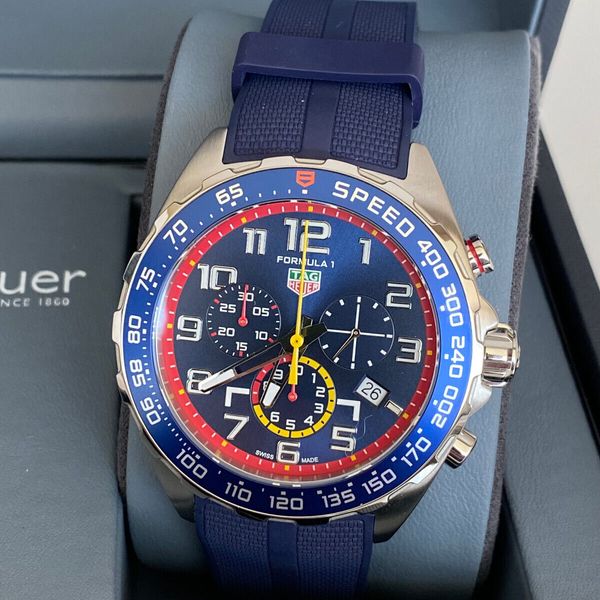 Tag Heuer 43mm Formula 1 Chronograph Red Bull Speed Men's Watch ...
