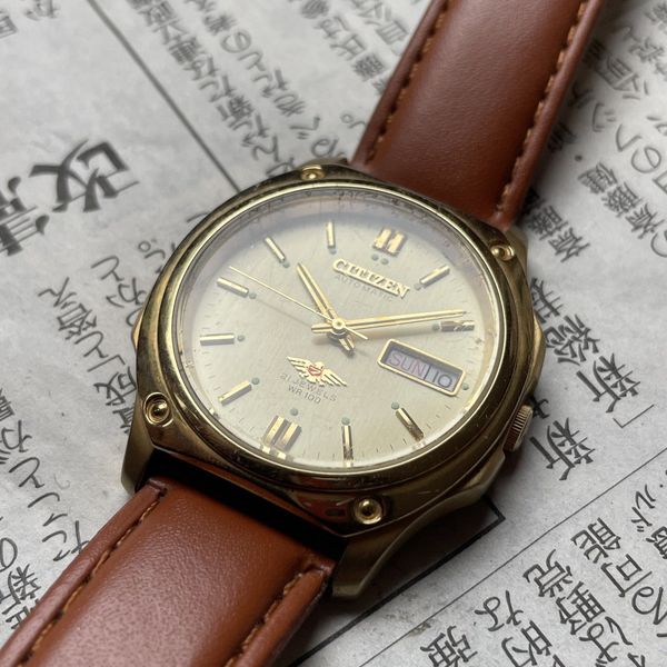 (AS IS) Vintage Citizen GN-4W-S Gold Tone Automatic 21 Jewels Menâ s ...