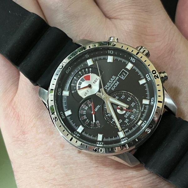 Pulsar Seiko Chronograph 100M Gents Great Watch & Excellent Working ...