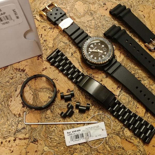 FS: Seiko Prospex SNE498 Solar Golden Tuna, Metal Shroud, Strapcode ...