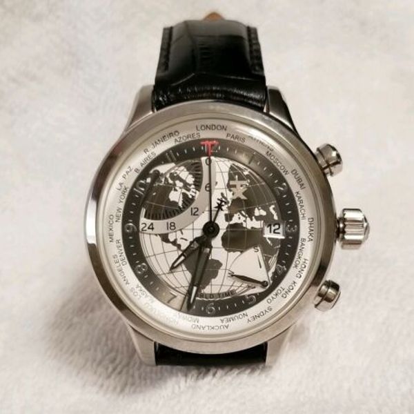 Timex TX T3C474 World Time Mens Watch Leather Strap -Hardly used (Needs ...