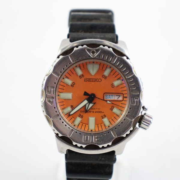 Seiko Orange Monster 7S26-0350 Divers Automatic Watch Working ...