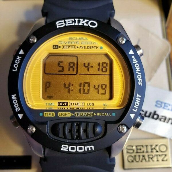 *RARE* NEW* SEIKO M705-5A1A SCUBA DIVER'S 200M SCUBAMASTER DEPTH METER ...